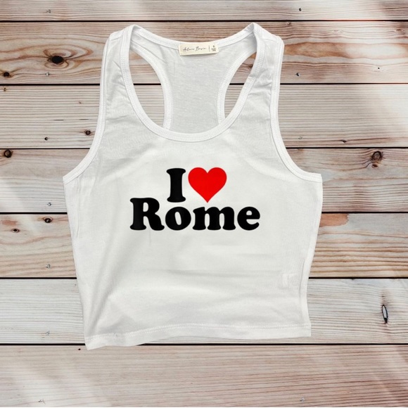 Tops | I Love Rome Tank Top | Poshmark